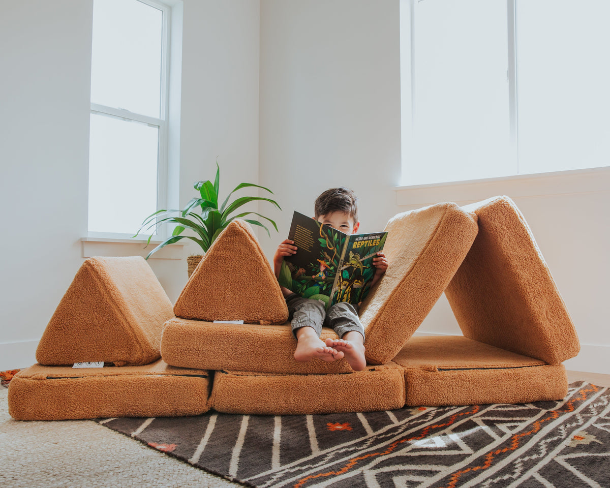 Folding Kids Play Furniture: The Khaki LeoMat™ – Leo Mat