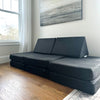 Midnight Black LeoMat™ – Modular Foam Play Sofa for Kids