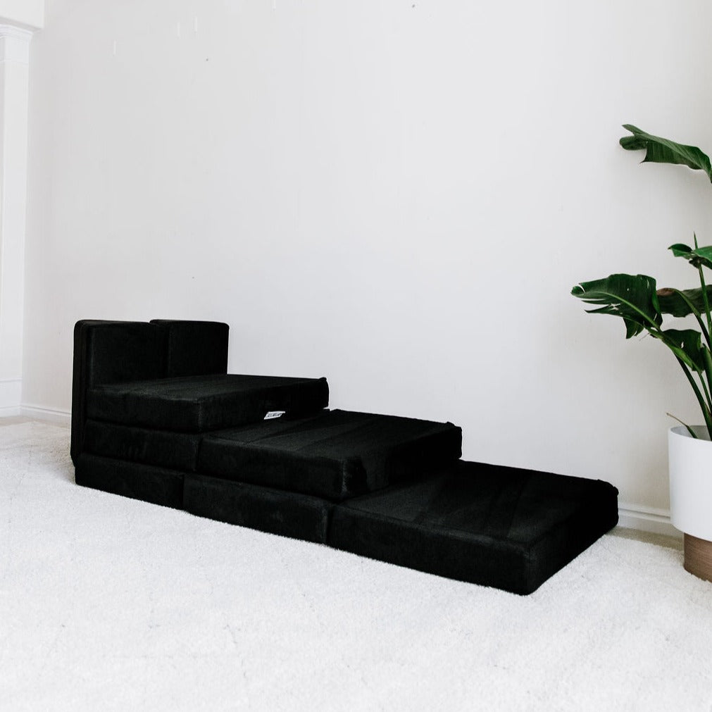 Folding Kids Play Furniture: The Midnight Black LeoMat™ – Leo Mat